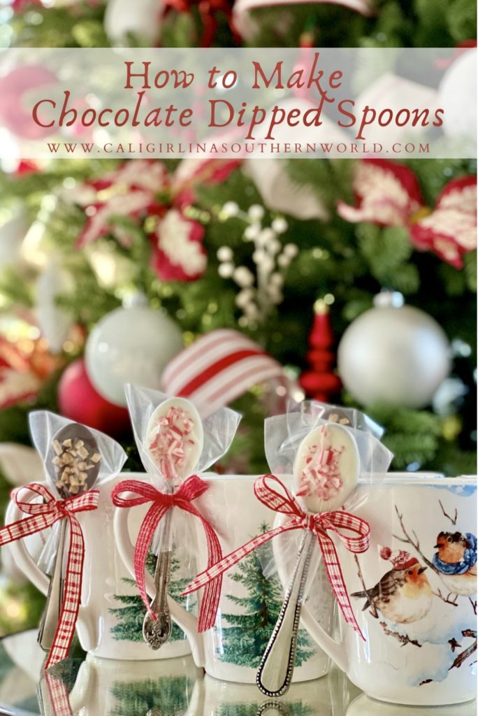 How to Make Chocolate Dipped Spoons - Cali Girl In A Southern World