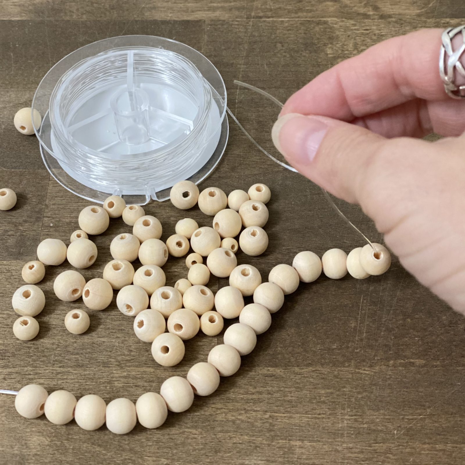 DIY Wood Bead Cake Stand - Cali Girl In A Southern World