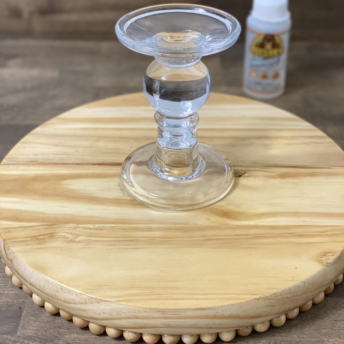 DIY Wood Bead Cake Stand - Cali Girl In A Southern World