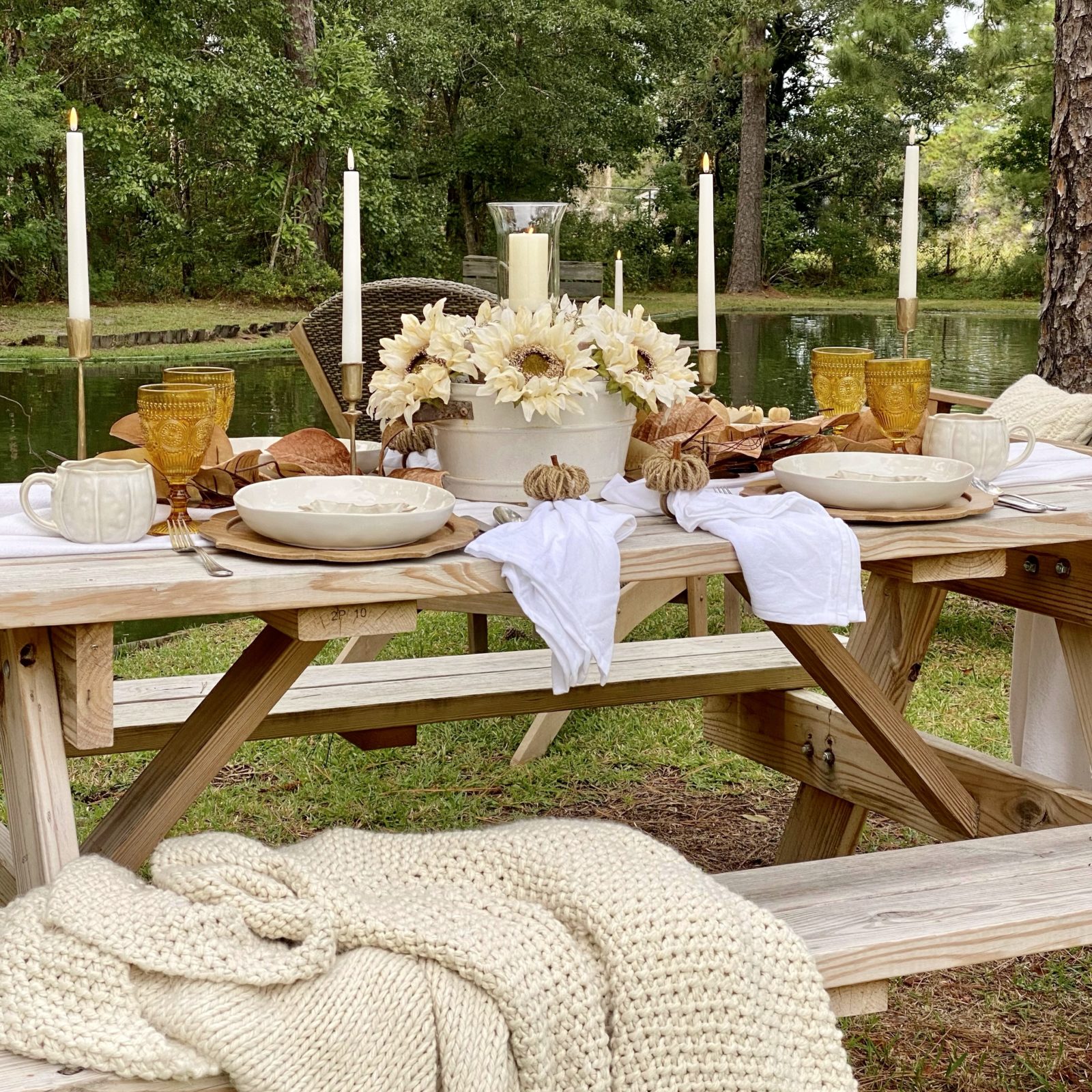 A Casual Fall Outdoor Gathering - Cali Girl In A Southern World