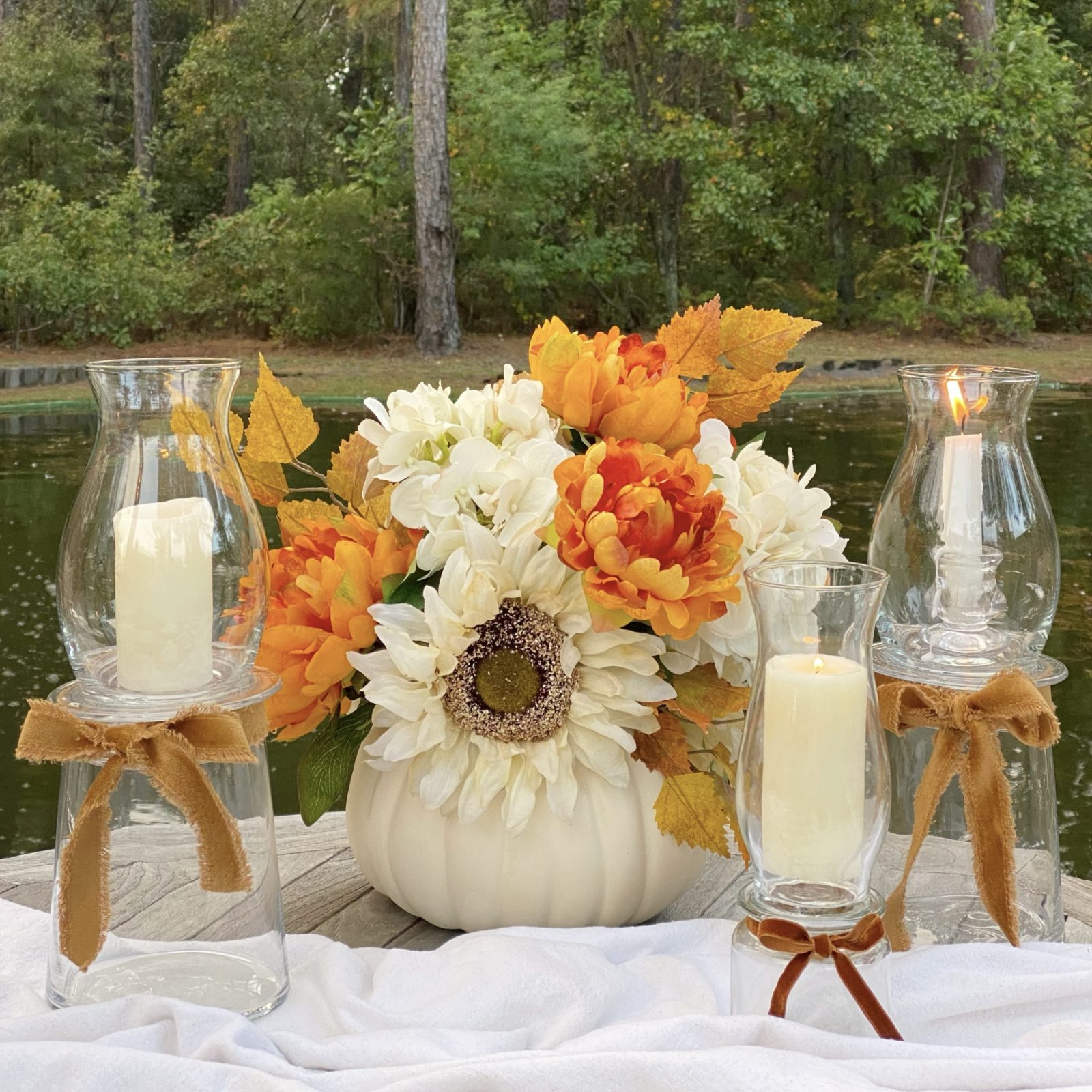 DIY Glass Hurricane Lamps - Cali Girl In A Southern World